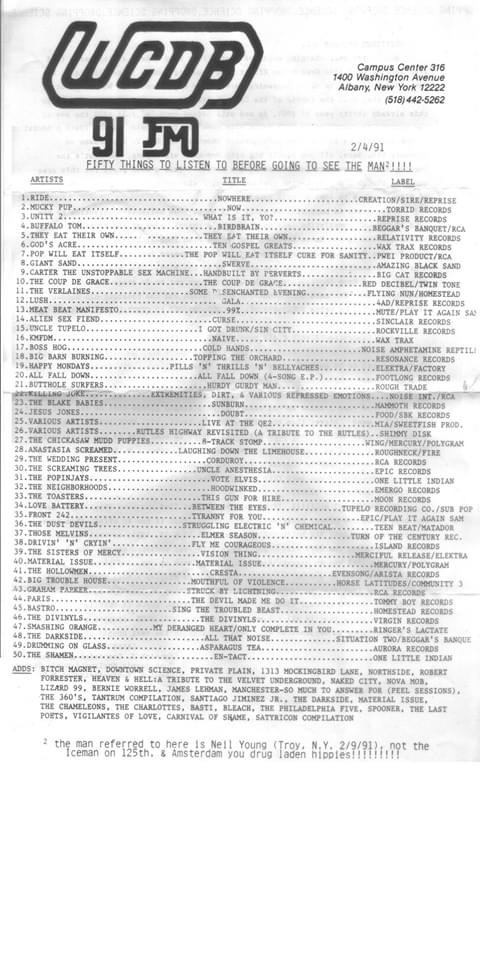 WSUA/WCDB Music Charts | wcdb.org